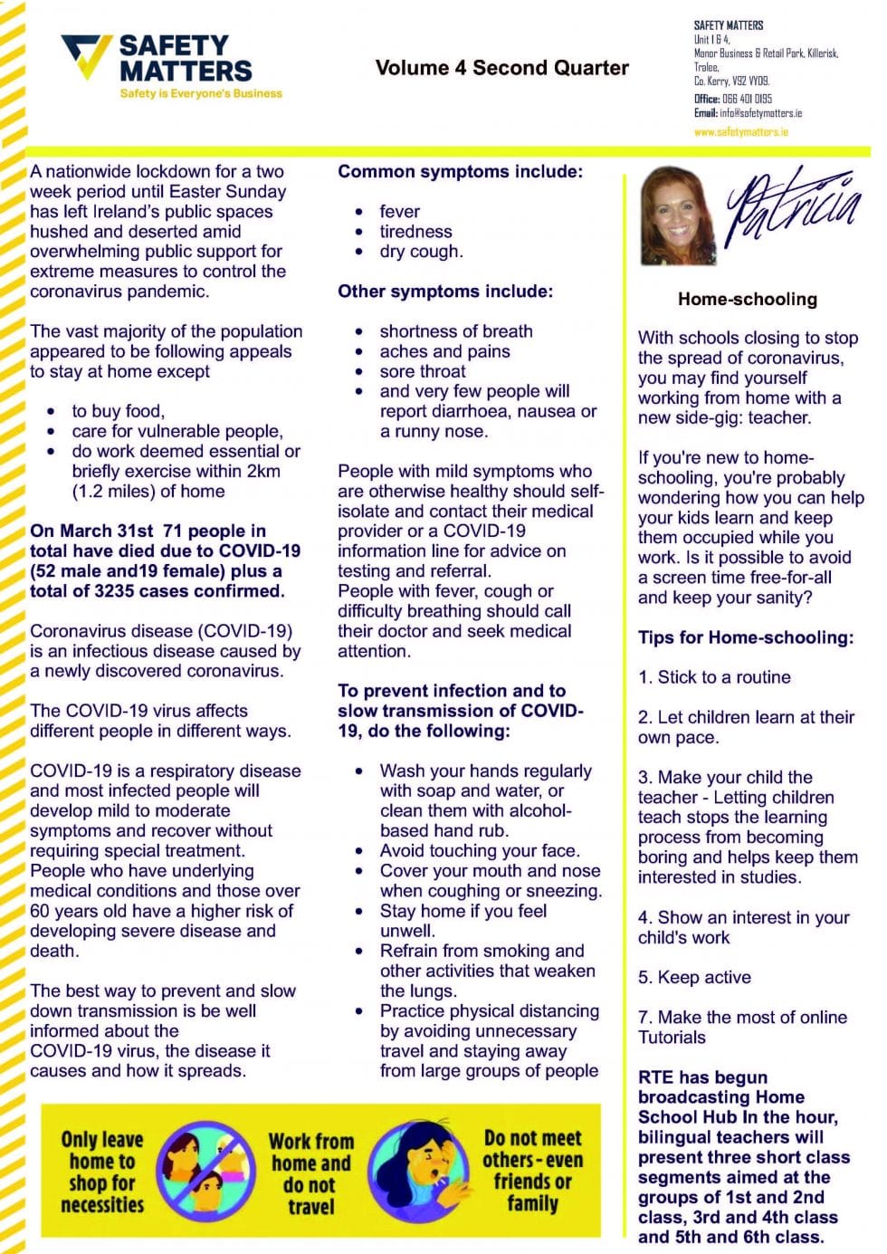 April Newsletter - Safety Matters