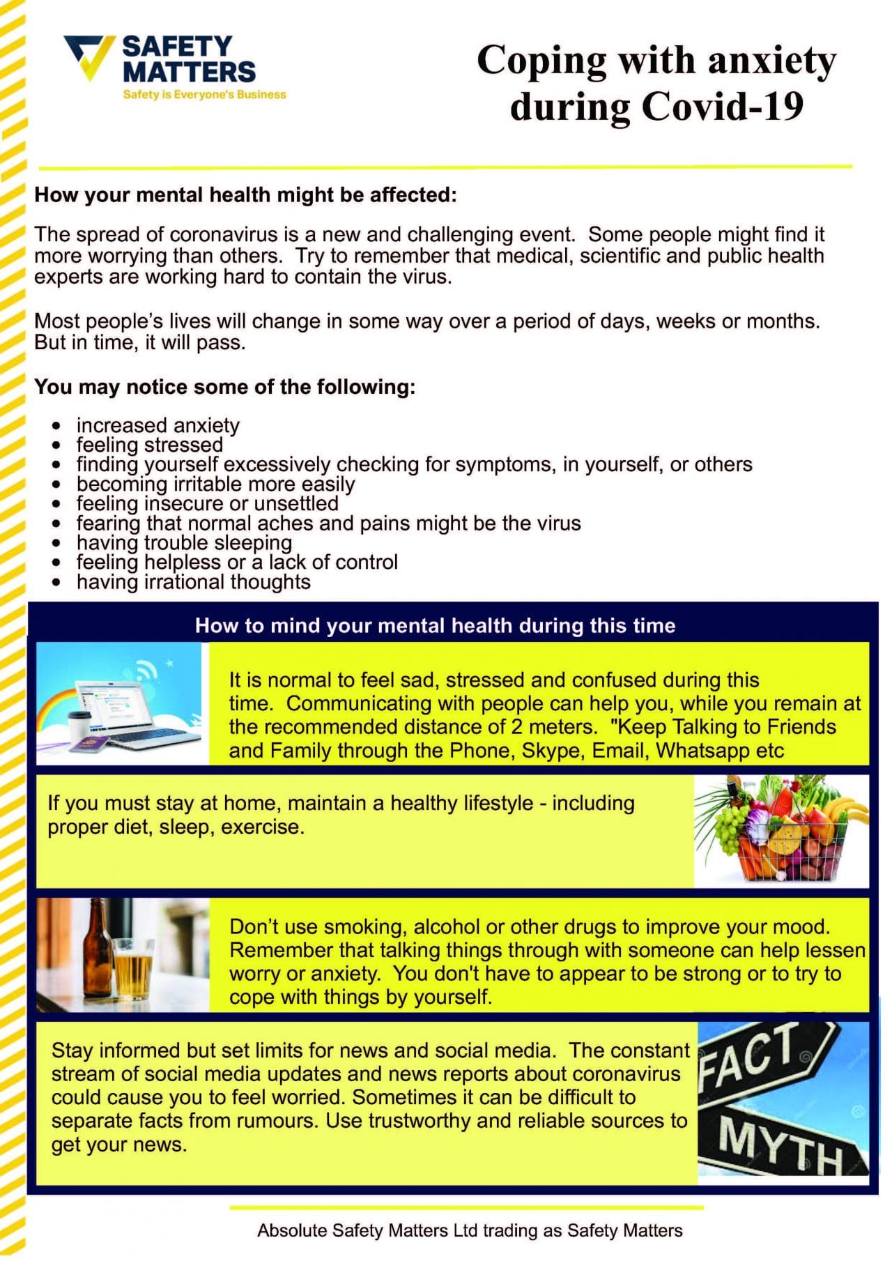 Coping with anxiety during Covid-19 - Safety Matters