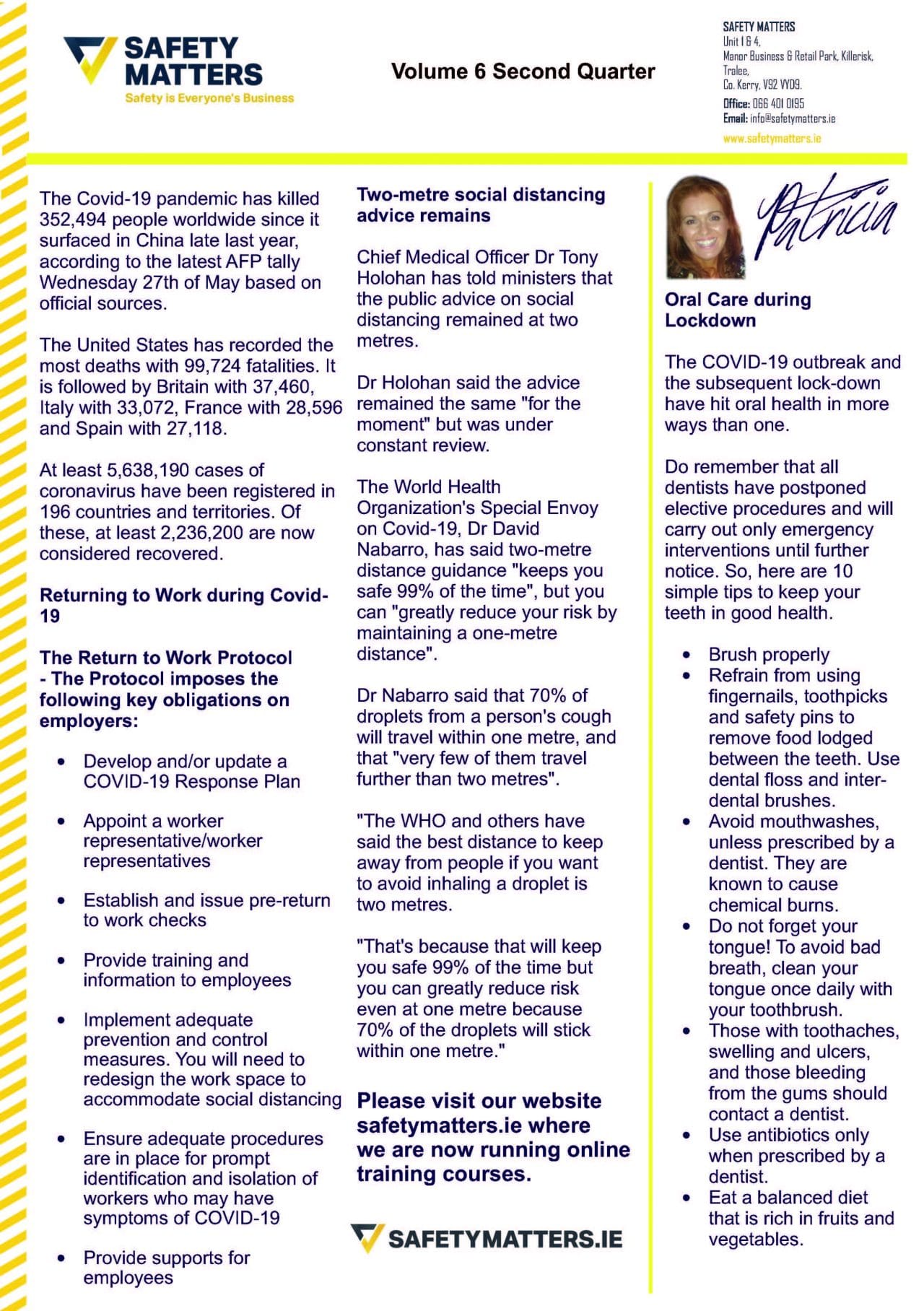 June Newsletter - Safety Matters