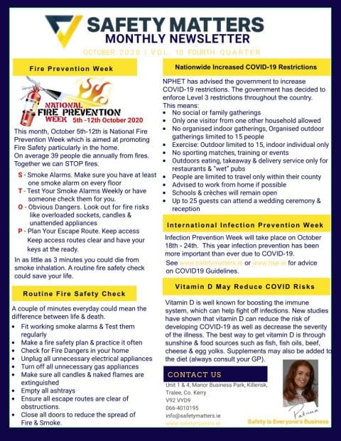 October Newsletter - Safety Matters