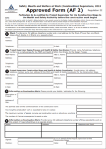 AF1 & AF2 Forms - Safety Matters